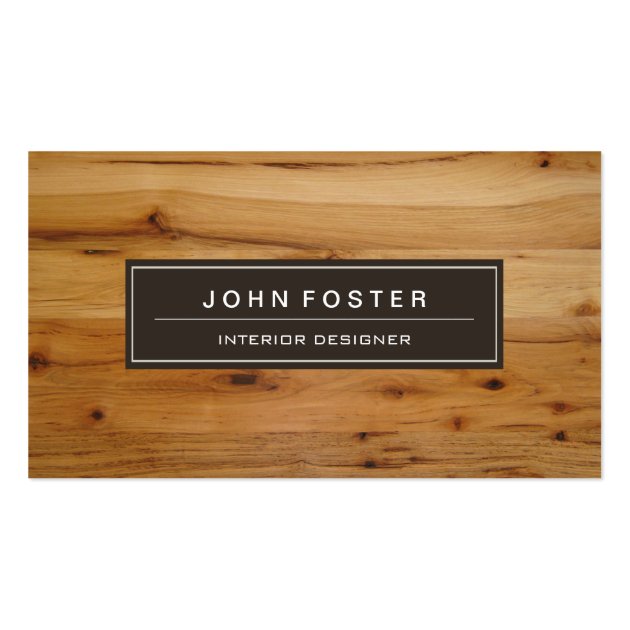 Elegant Modern Wood Grain Look Business Cards
