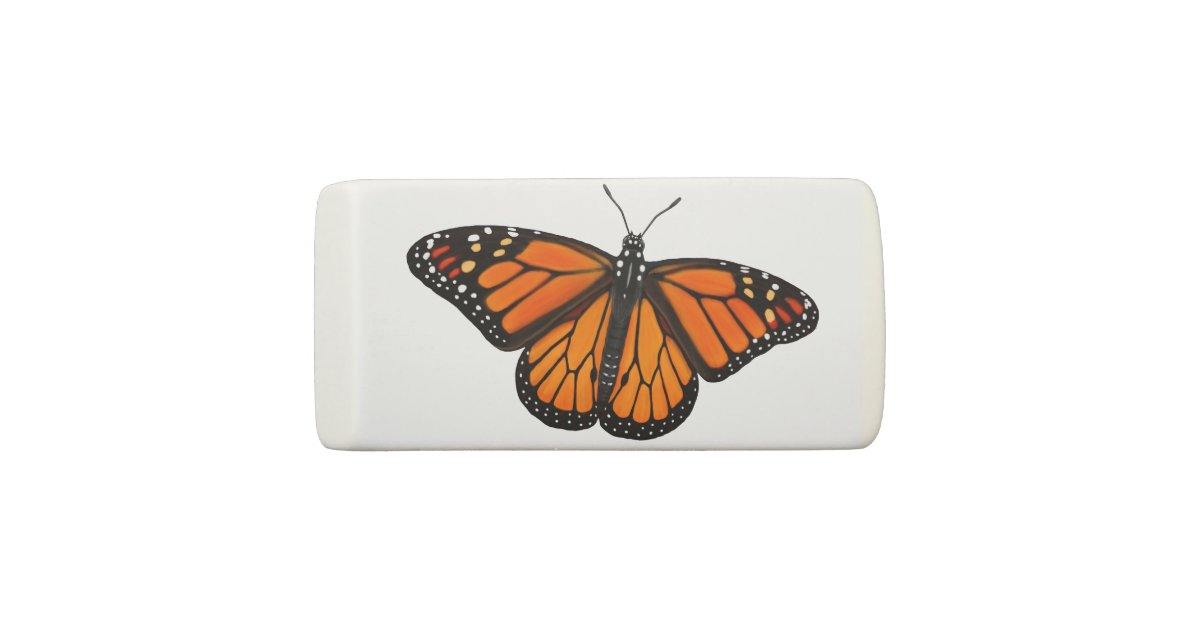Elegant Monarch Butterfly Eraser | Zazzle