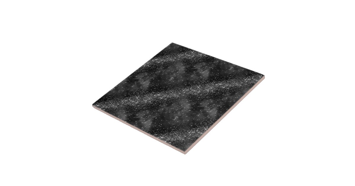 Elegant monochrome black ceramic tile | Zazzle