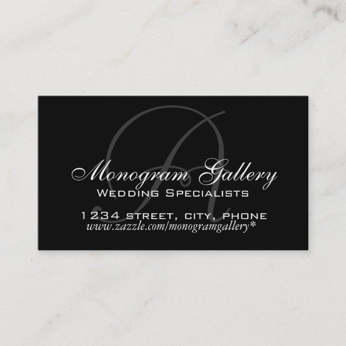 Elegant Monogram A Customizable Business Card | Zazzle.com