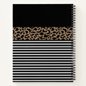 Elegant Monogram black Leopard Animal Print Notebook | Zazzle