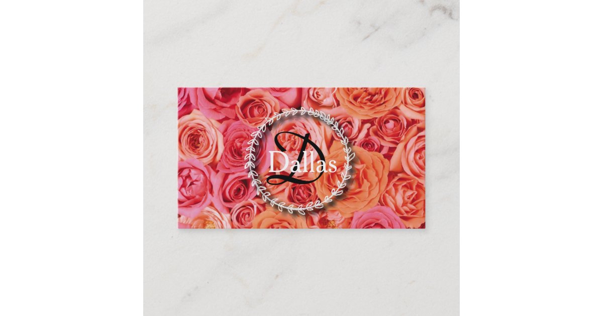 Elegant Monogram Business Card | Zazzle