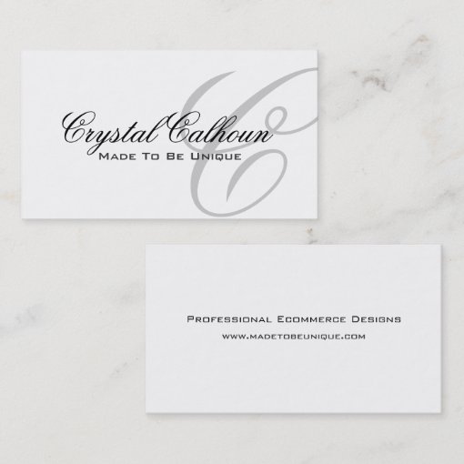 Elegant Monogram Business Card Template | Zazzle