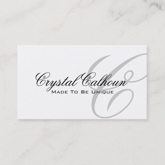 Elegant Monogram Business Card Template | Zazzle.com