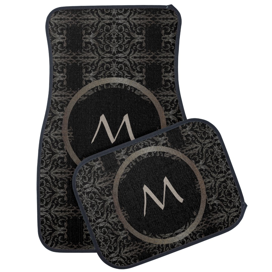 Elegant monogram Car Mats Full Set (set of 4) | Zazzle