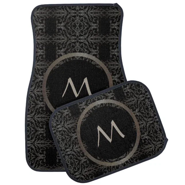 Elegant monogram Car Mats Full Set (set of 4) | Zazzle