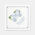 Elegant Monogram Chinoiserie Wedding Reception Napkins | Zazzle