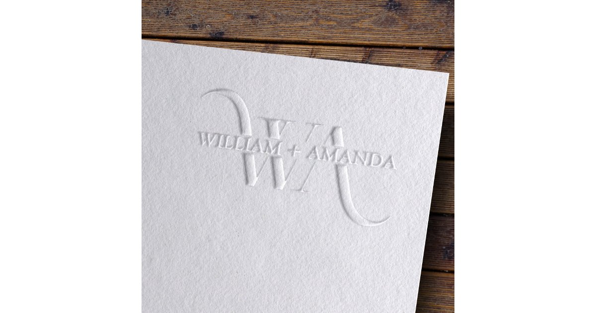 Elegant Monogram Classic Typography Name Embosser | Zazzle