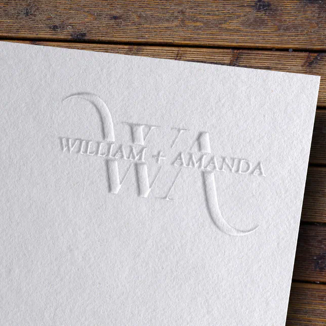 Elegant Monogram Classic Typography Name Embosser | Zazzle
