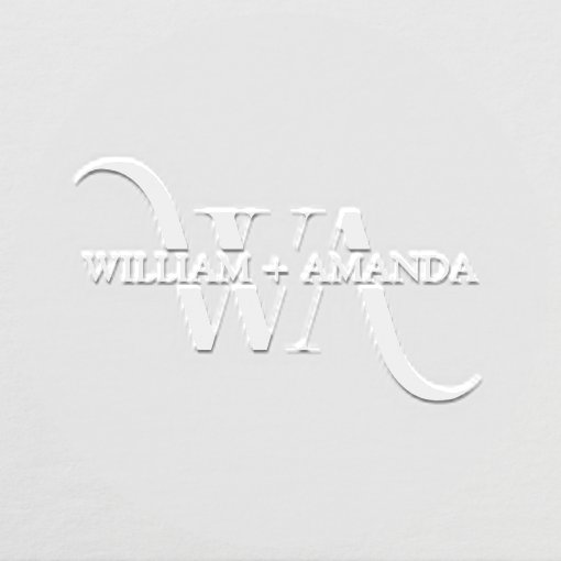 Elegant Monogram Classic Typography Name Embosser | Zazzle