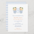 Elegant Monogram Crest Fall Baby Shower Party Invitation | Zazzle