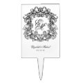 Elegant Monogram Crest Wedding Cake Topper | Zazzle