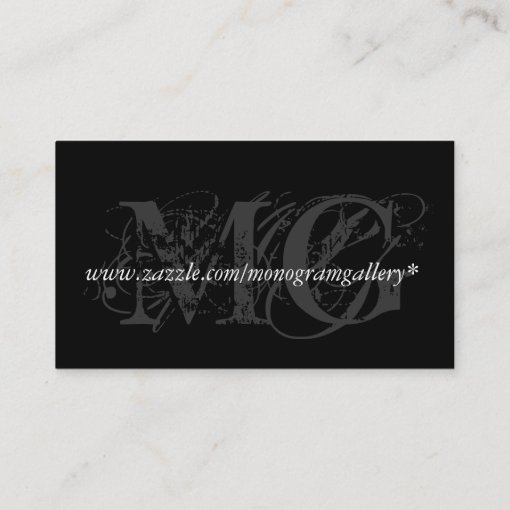 Elegant Monogram Customizable Business Card | Zazzle
