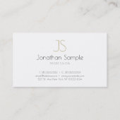 Elegant Monogram Elite Design Sleek Plain Luxury Business Card | Zazzle