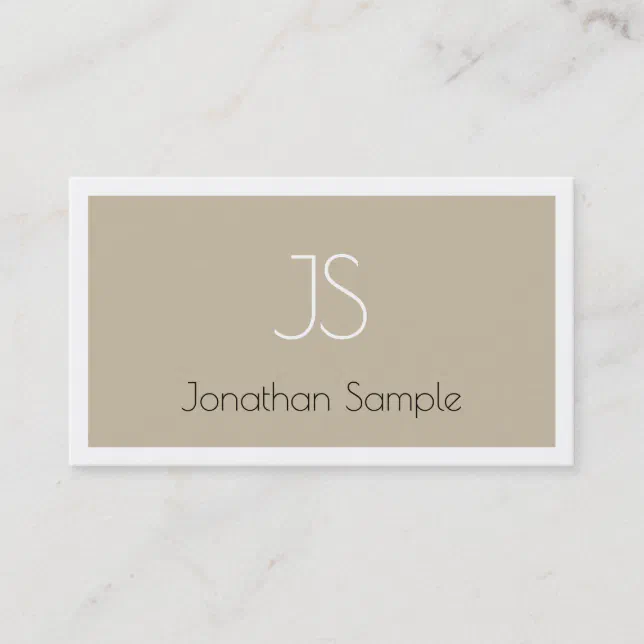 Elegant Monogram Elite Design Sleek Plain Luxury Business Card | Zazzle