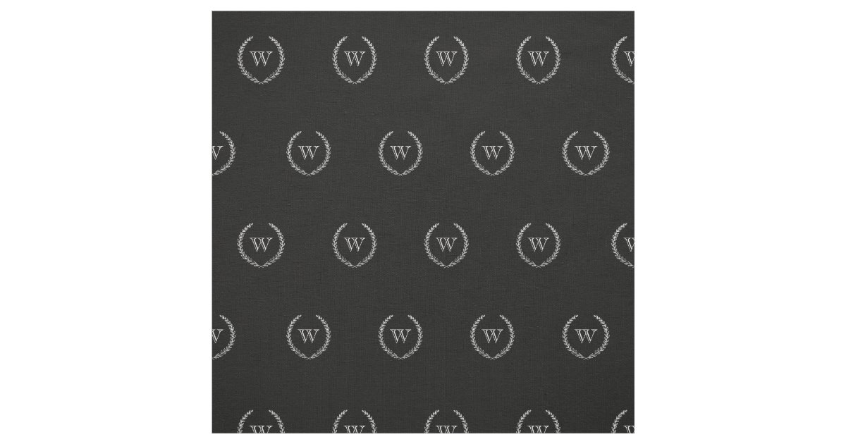 Elegant Monogram Fabric | Zazzle