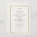 Elegant Monogram Gold Wedding Invitation | Zazzle