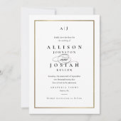 Elegant Monogram Gold Wedding Save The Date | Zazzle