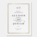Elegant Monogram Gold Wedding Welcome Foam Board | Zazzle