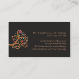 Elegant Monogram in Tree of life Business Card | Zazzle