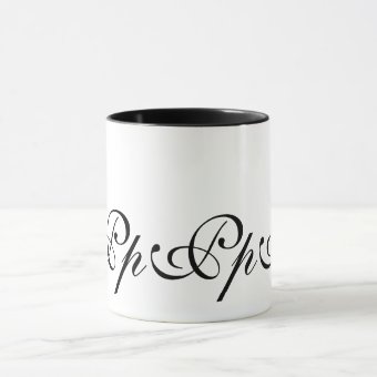 Elegant Monogram Initial P Coffee Mug | Zazzle