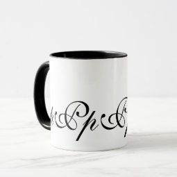 Elegant Monogram Initial P Coffee Mug | Zazzle