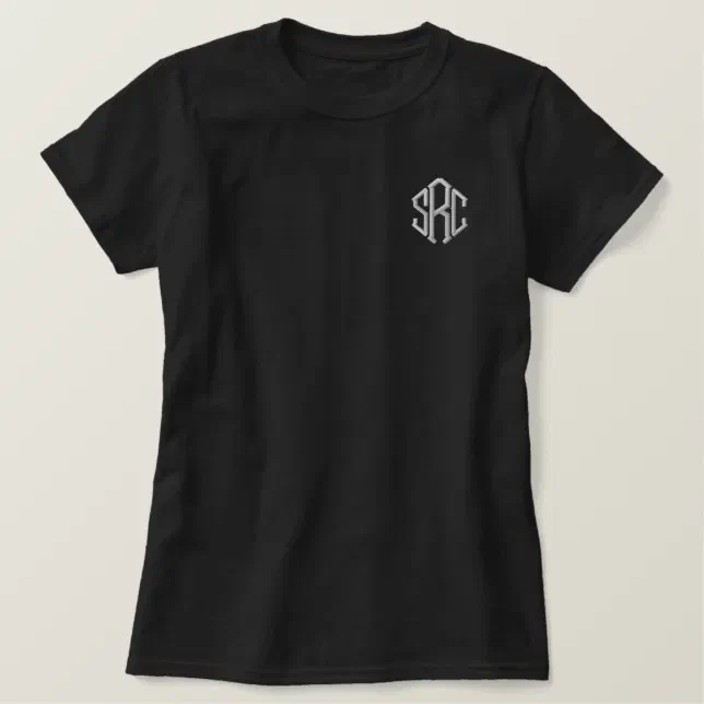 Elegant Monogram Initials Embroidered Shirt | Zazzle