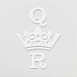 Elegant Monogram Initials Royal Crown Crest Embosser | Zazzle