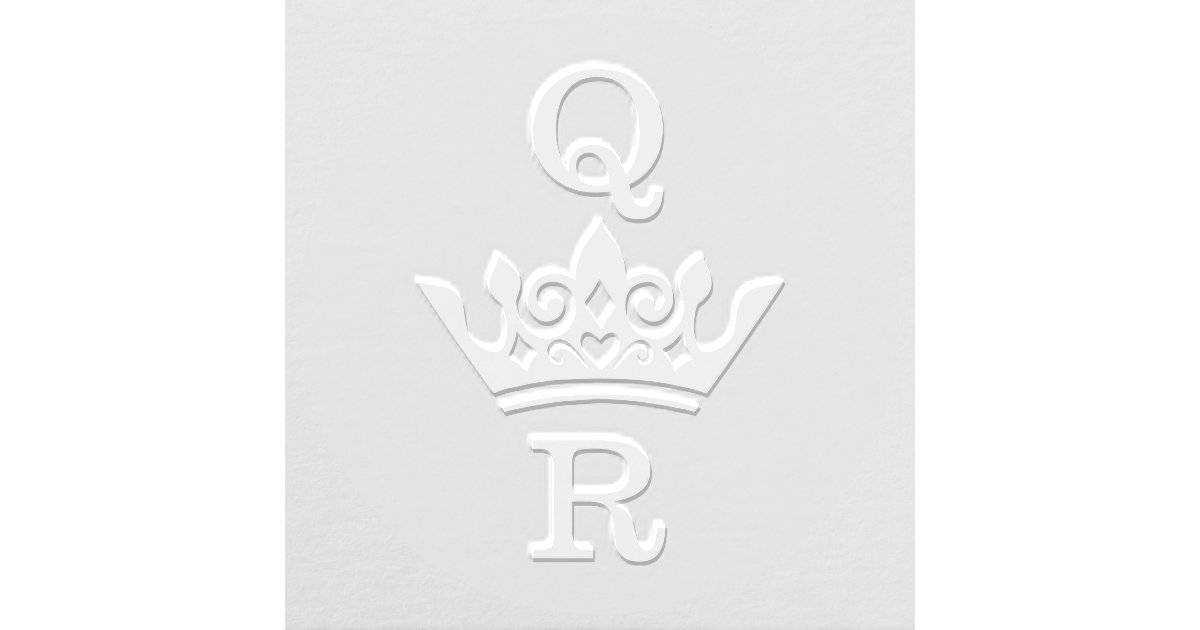 Elegant Monogram Initials Royal Crown Crest Embosser | Zazzle.com