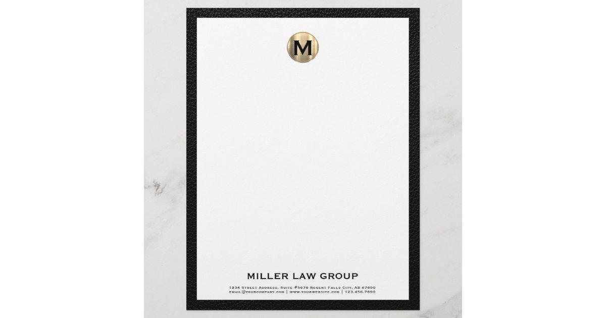 Elegant Monogram Letterhead | Zazzle