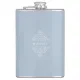 Elegant Monogram Minimalist Dusty Blue Classy Flask | Zazzle