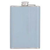 Elegant Monogram Minimalist Dusty Blue Classy Flask | Zazzle