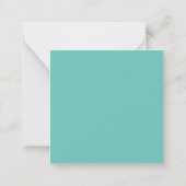 Elegant Monogram Modern Simple Girly Teal Note Card | Zazzle