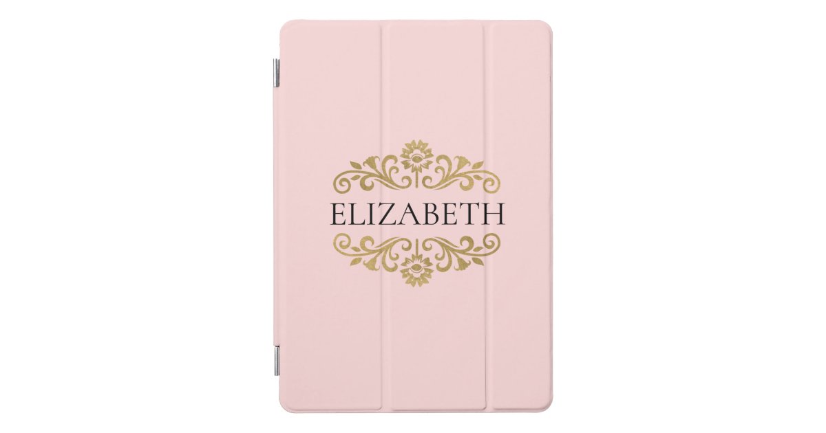 Elegant Monogram Navy Blue Gold Chic iPad Pro Cove iPad Pro Cover | Zazzle