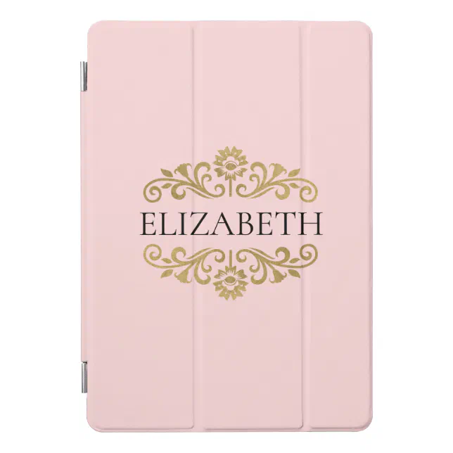 Elegant Monogram Navy Blue Gold Chic iPad Pro Cove iPad Pro Cover | Zazzle