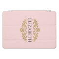 Elegant Monogram Navy Blue Gold Chic iPad Pro Cove iPad Pro Cover | Zazzle