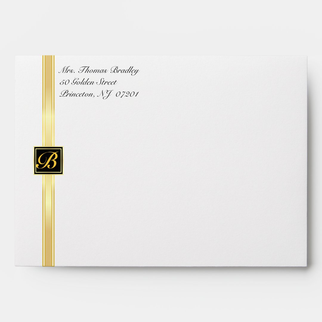 Elegant Monogram Party Invitation Envelopes | Zazzle