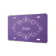 Elegant Monogram Purple Design License Plate | Zazzle