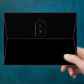 Elegant Monogram Return Address Envelope | Zazzle