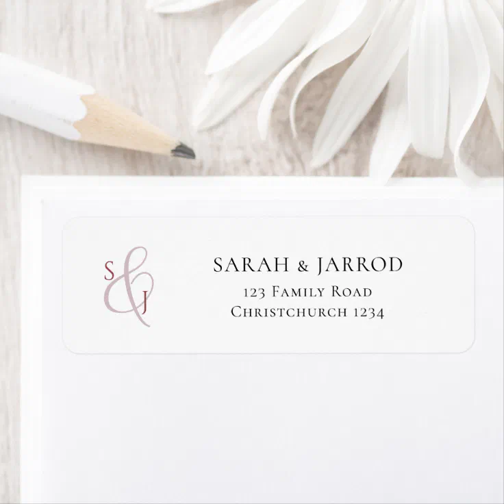 Elegant Monogram Return Address Label | Zazzle