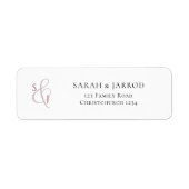 Elegant Monogram Return Address Label | Zazzle