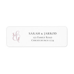Elegant Monogram Return Address Label | Zazzle