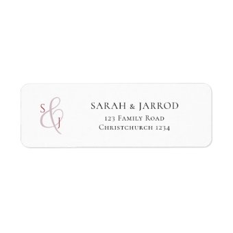 Elegant Monogram Return Address Label | Zazzle