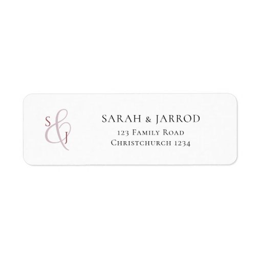Elegant Monogram Return Address Label | Zazzle