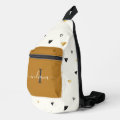 Elegant Monogram Script Abstract Pattern Custom Sling Bag | Zazzle