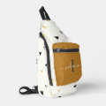Elegant Monogram Script Abstract Pattern Custom Sling Bag | Zazzle