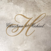 Elegant Monogram Script Wedding Dance Floor Decals | Zazzle