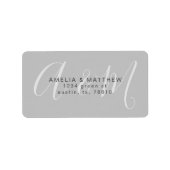 Elegant Monogram Silver Return Address Label | Zazzle