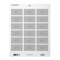 Elegant Monogram Silver Return Address Label | Zazzle