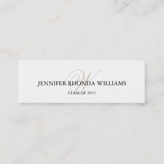Elegant monogram student graduation name card | Zazzle.com